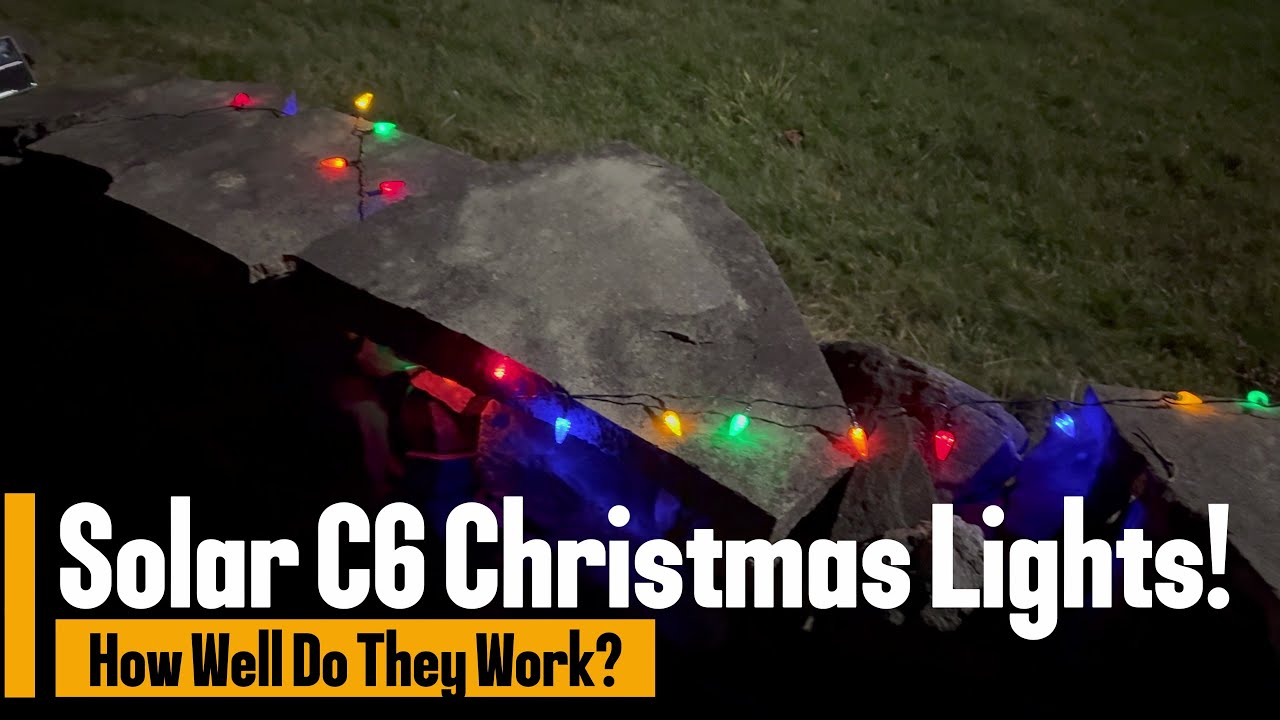 Brightown Solar Powered C6 LED Christmas Lights Review! How Well Do ...