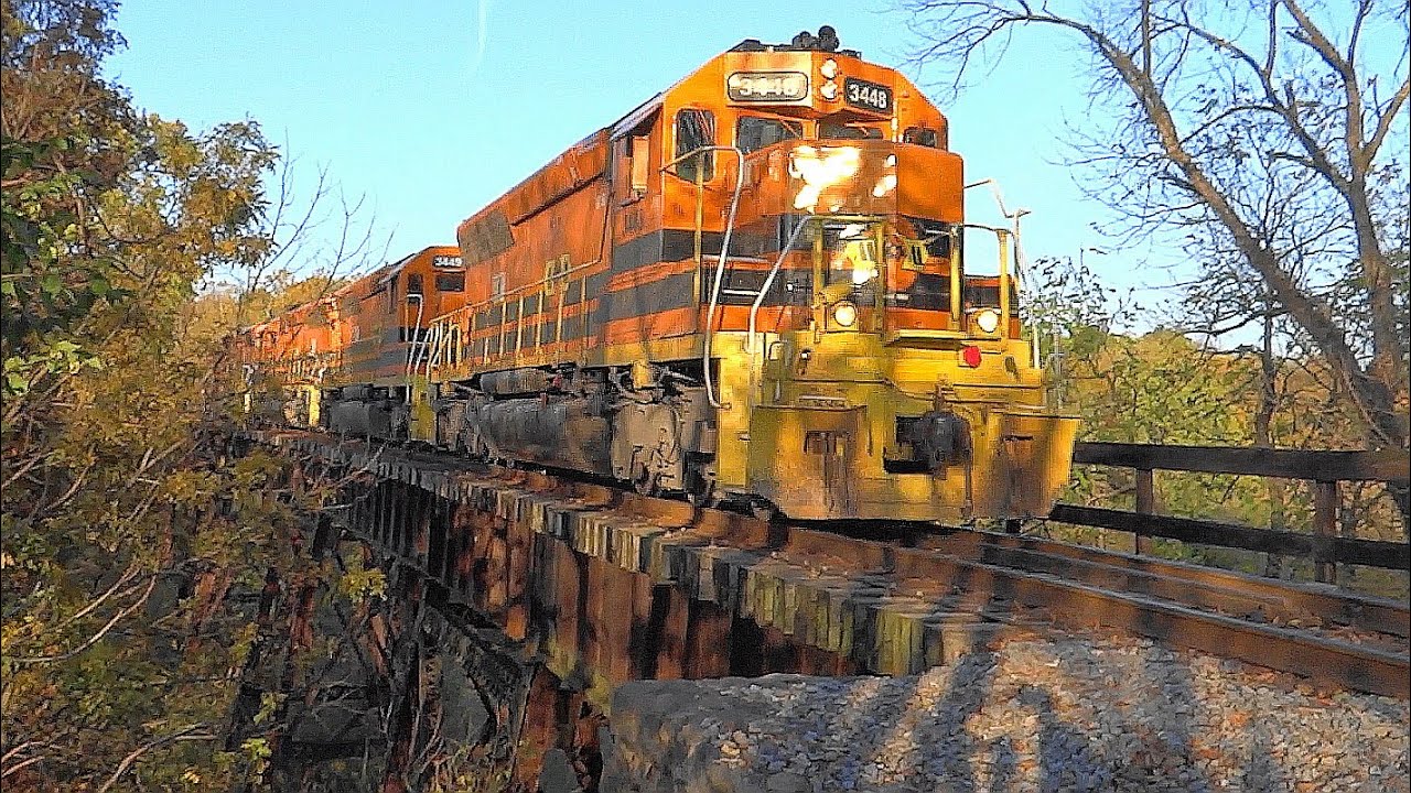 Maryland Midland UBST Lite Engines Cross Little Pipe Creek Trestle ...