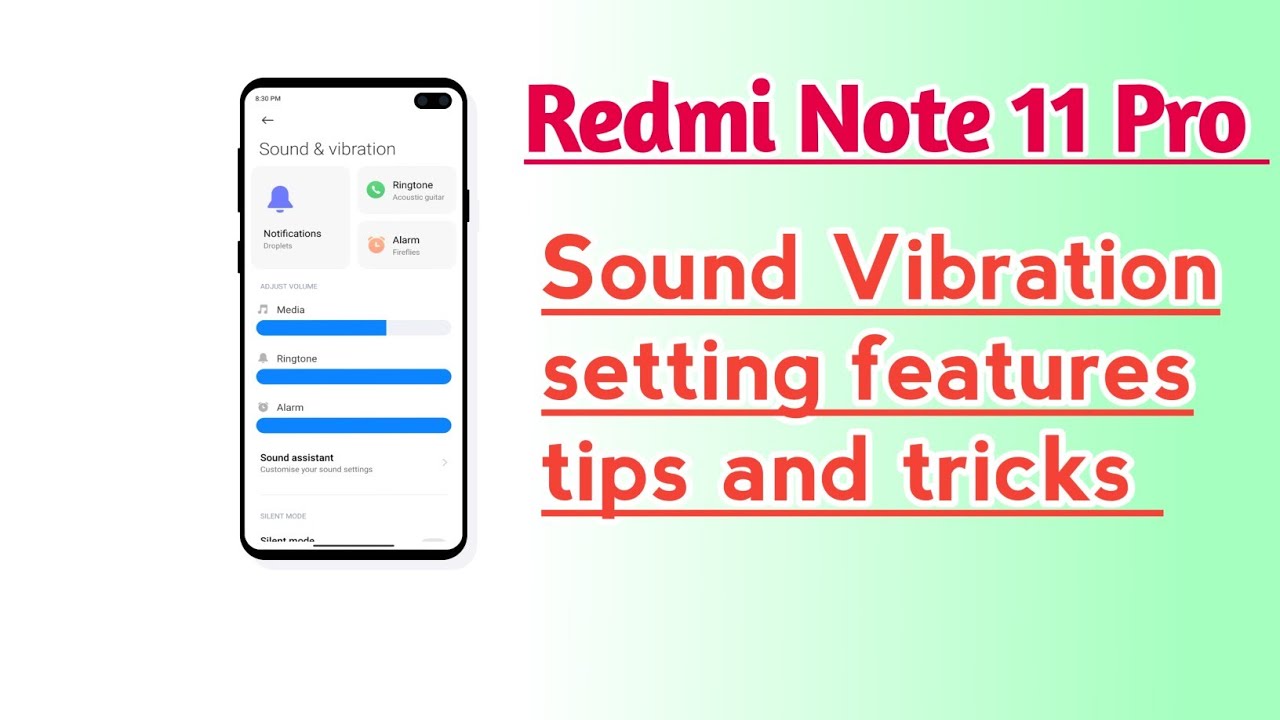 Redmi Note 11 Pro Sound Vibration setting features tips and tricks ...