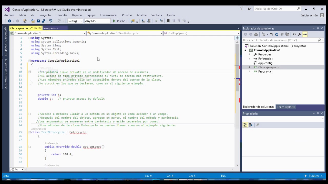 Video de C# - YouTube
