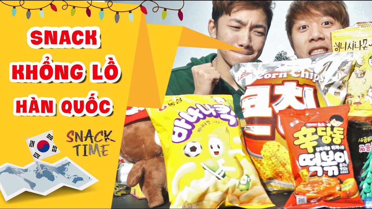 ĂN THỬ ĐỒ ĂN VẶT HÀN QUỐC - SNACK KHỔNG LỒ, SNACK TOKBOKKI, HẠNH NHÂN ...