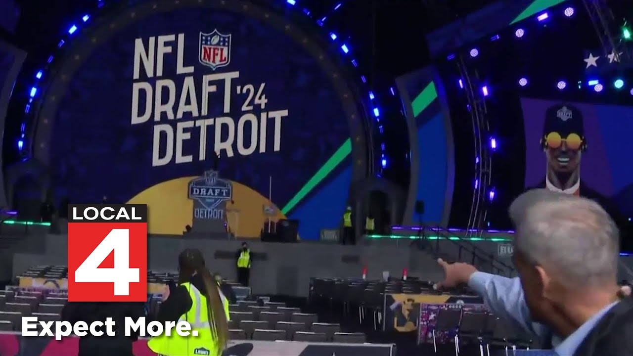 An up close look at Detroit's NFL Draft stage - YouTube