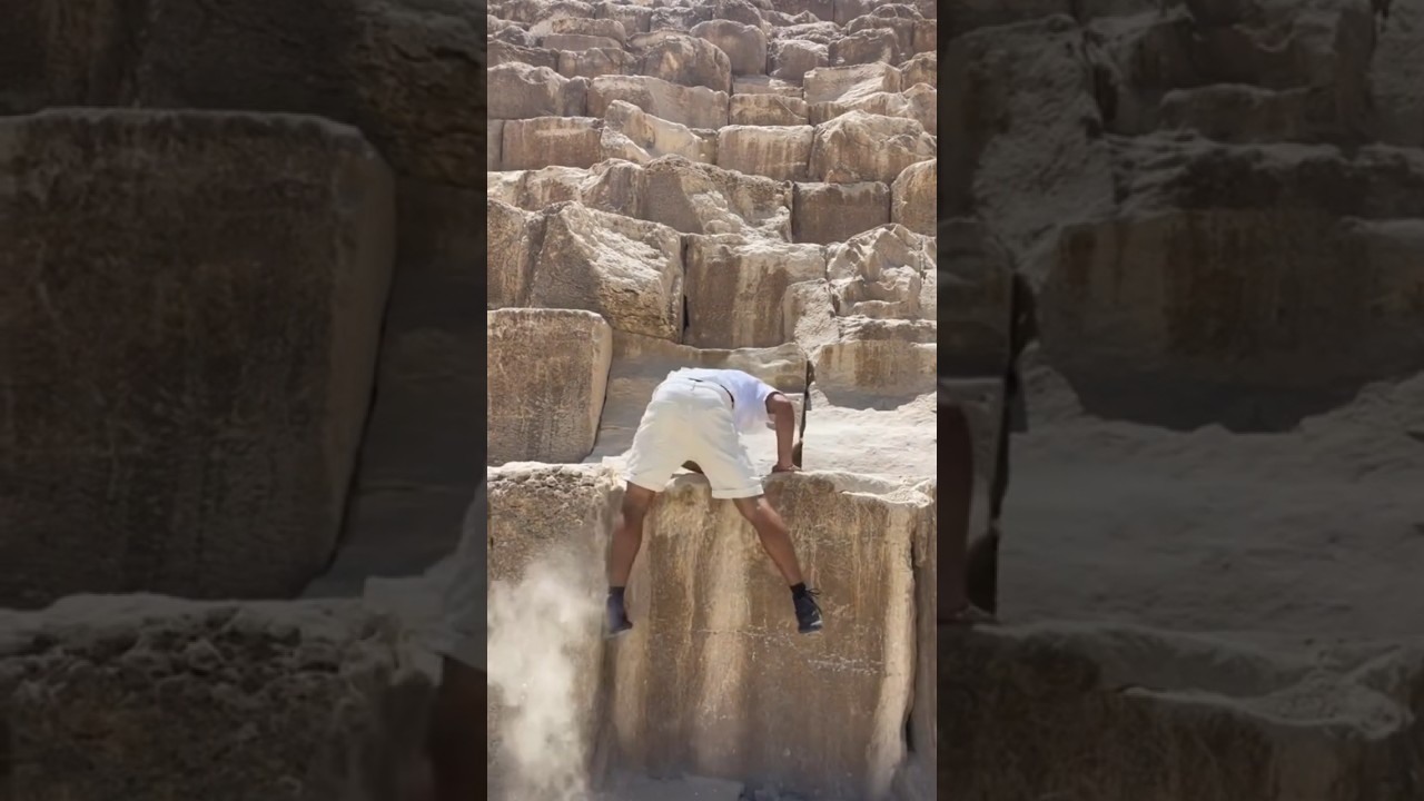 Climbing the Egyptian pyramids Gone Wrong.. #egypt #pyramid - YouTube