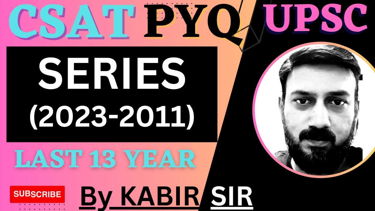 CSAT Series, PYQ Topic wise, UPSC IAS Prelims Solved paper, Complete ...