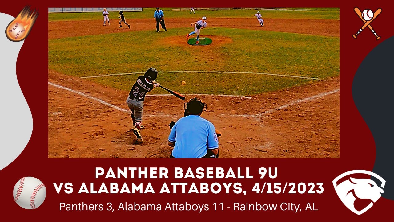 Panthers 9u vs Alabama Attaboys, 4/15/2023 - YouTube