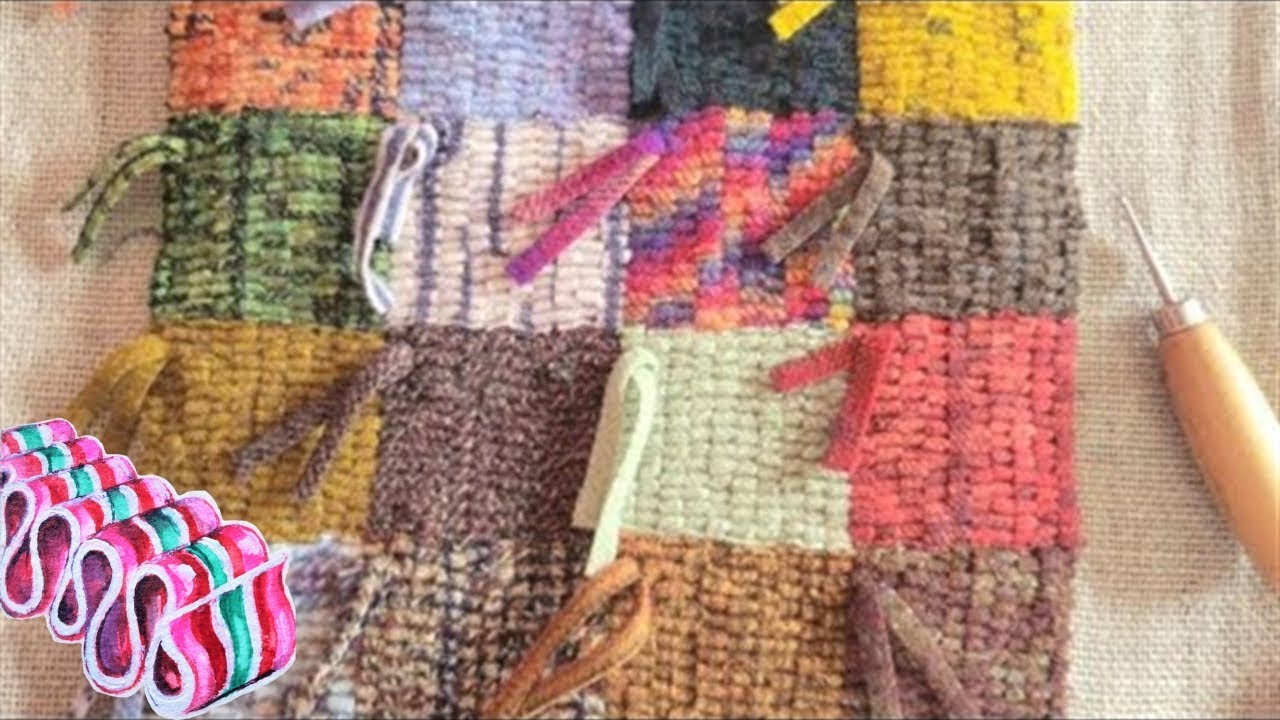 Rug Hooking How Does It Hook: 16 Different Patterned Wools.. - YouTube