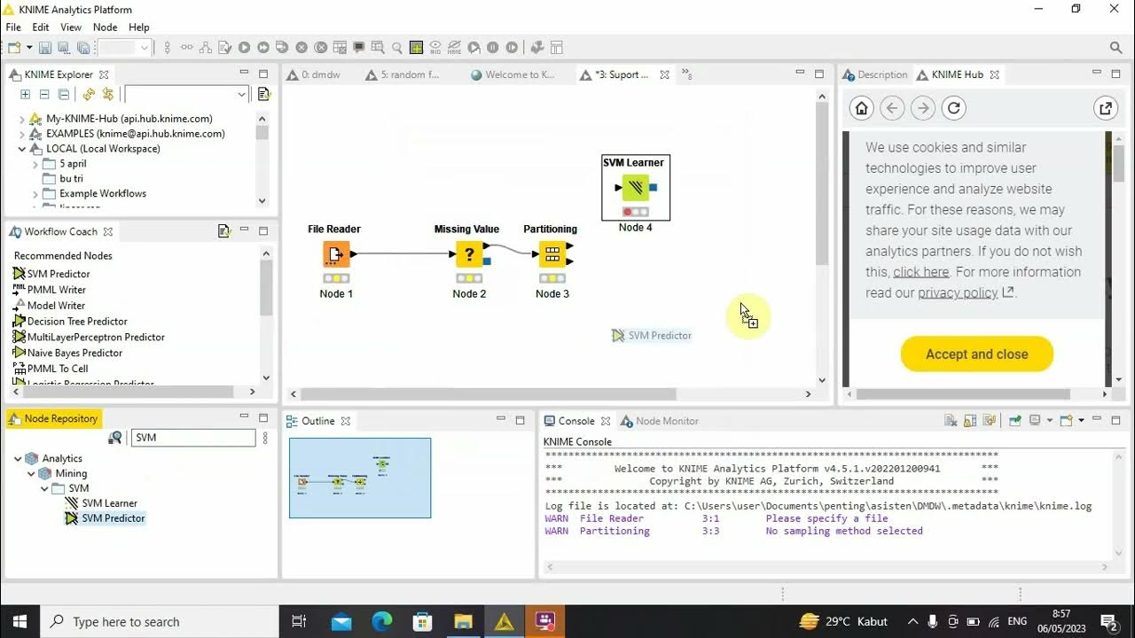 Algoritma Support Vector Machine (SVM) Pada Aplikasi KNIME Analytic Platform - YouTube