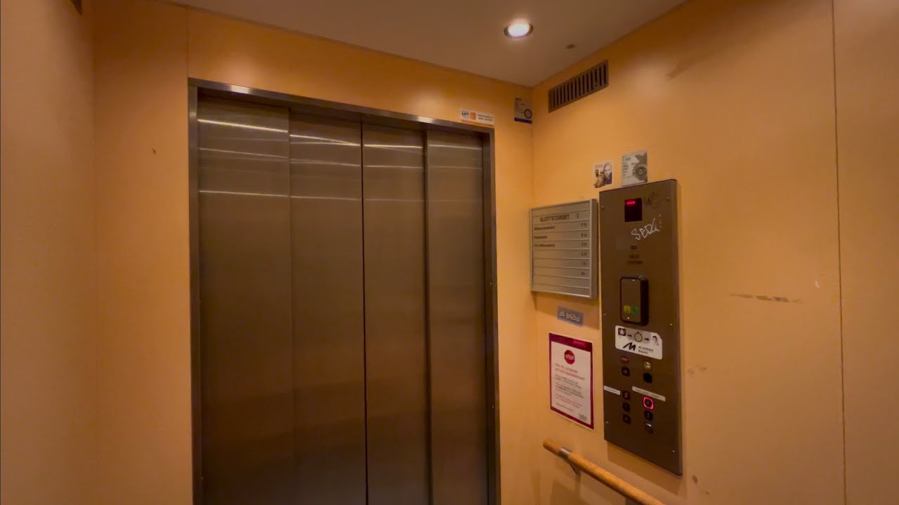 1964 ASEA Graham (mod.) Traction Elevator @ Slottstorget 3, Gävle, Sweden., Sweden. - YouTube