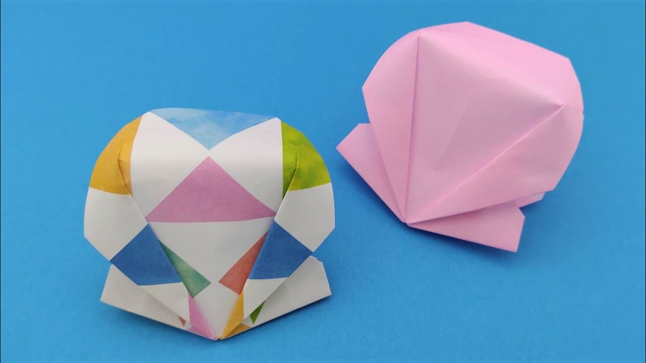 【折り紙】『 貝 』折ってみた ☆Origami☆ How to make a " shellfish ". - YouTube