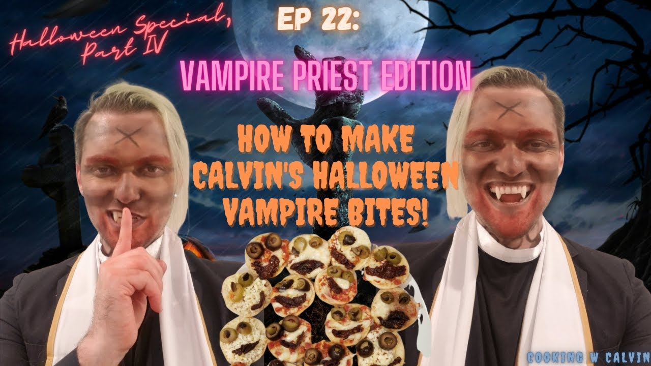 Ep 22: Vampire Priest Edition - How to Make Halloween Vampire Pizza ...
