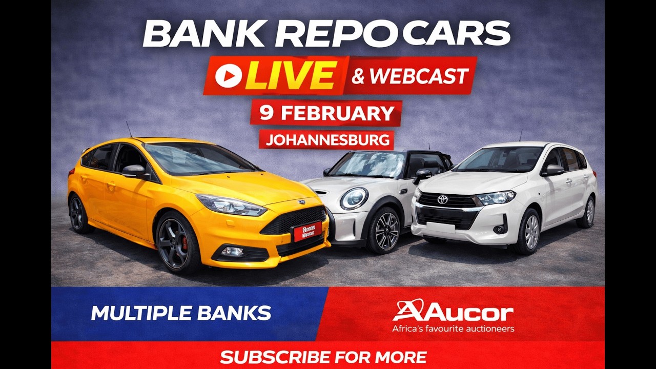 LIVE Bank Repossessed Car Auction 🚗 | Aucor | Johannesburg - YouTube
