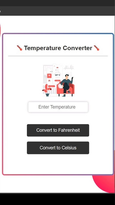 Temperature Converter Using Html Css And Javascript #youtubeshorts # ...