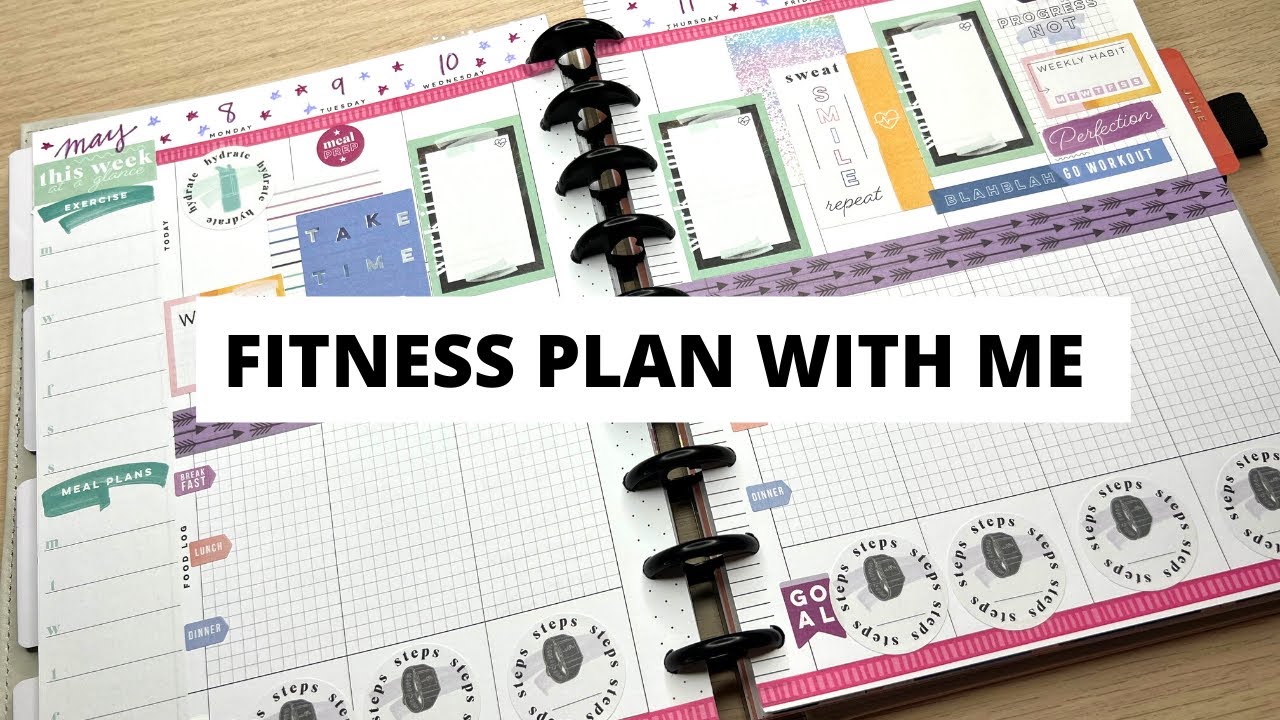 FITNESS PLAN WITH ME | FITNESS STICKER KITS | HAPPY PLANNER STICKER ...