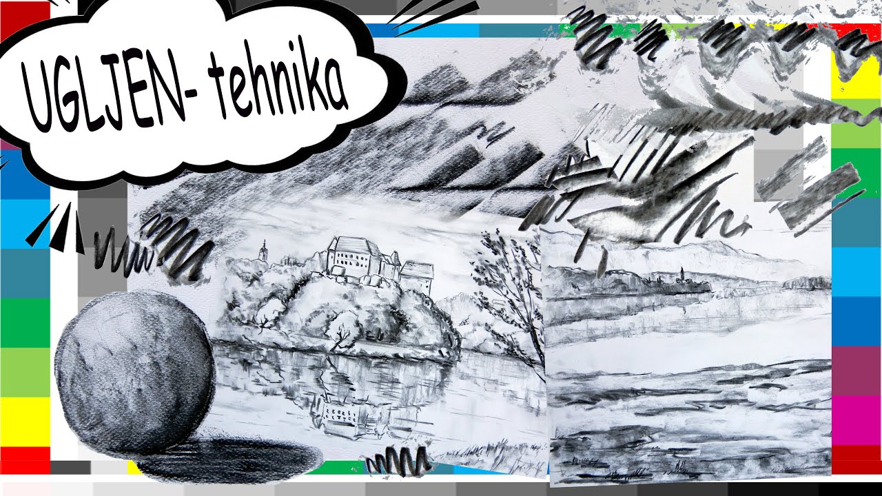 UGLJEN - tehnika, osnove, vježba/ TONSKA MODELACIJA / CHARCOAL DRAWING ...