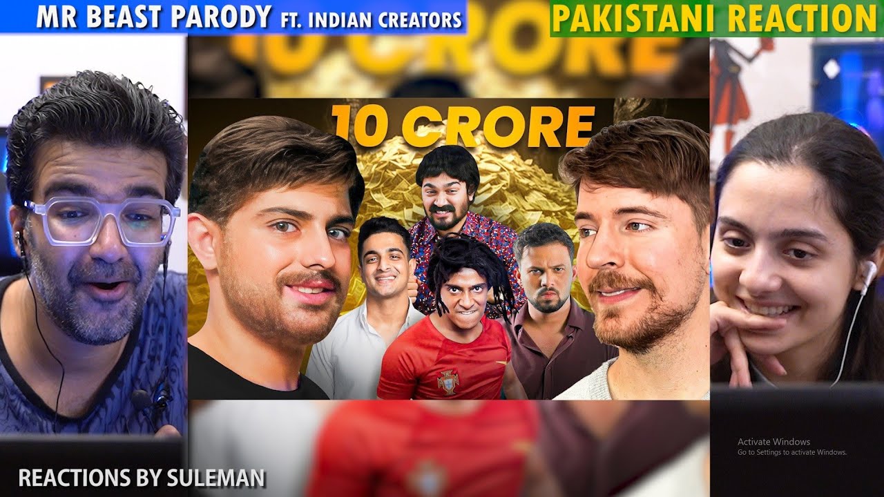 Pakistani Couple Reacts To MR BEAST PARODY 🤑 ft. INDIAN CREATORS ...