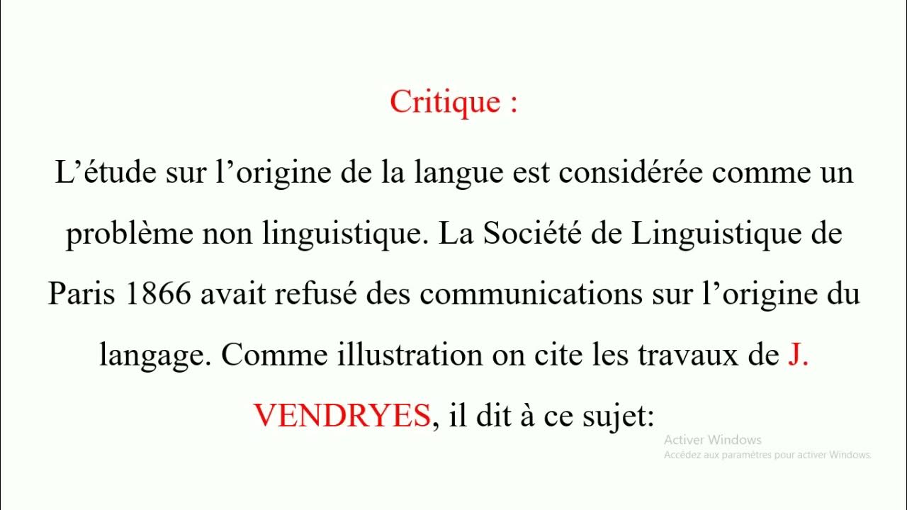 les origines du langage - YouTube
