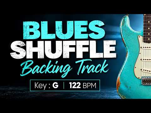 Blues Guitar Backing Track I Shuffle Blues Jam in G  122bpm