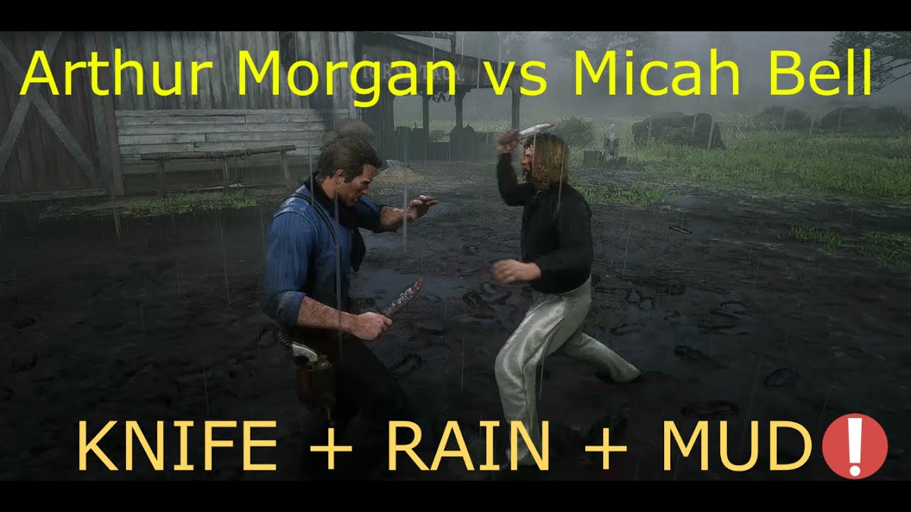 Red Dead Redemption 2 /Arthur vs Micah /Brutal Fight - YouTube