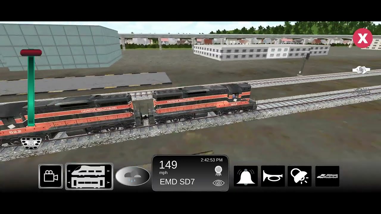 Freight Train Coming Through At High Speed - YouTube