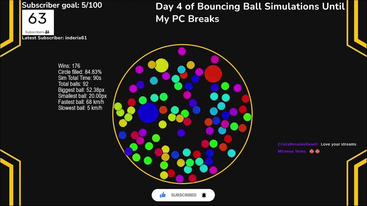 Day 4 of Bouncing Ball Simulations Until My PC Breaks. PART 3 - YouTube