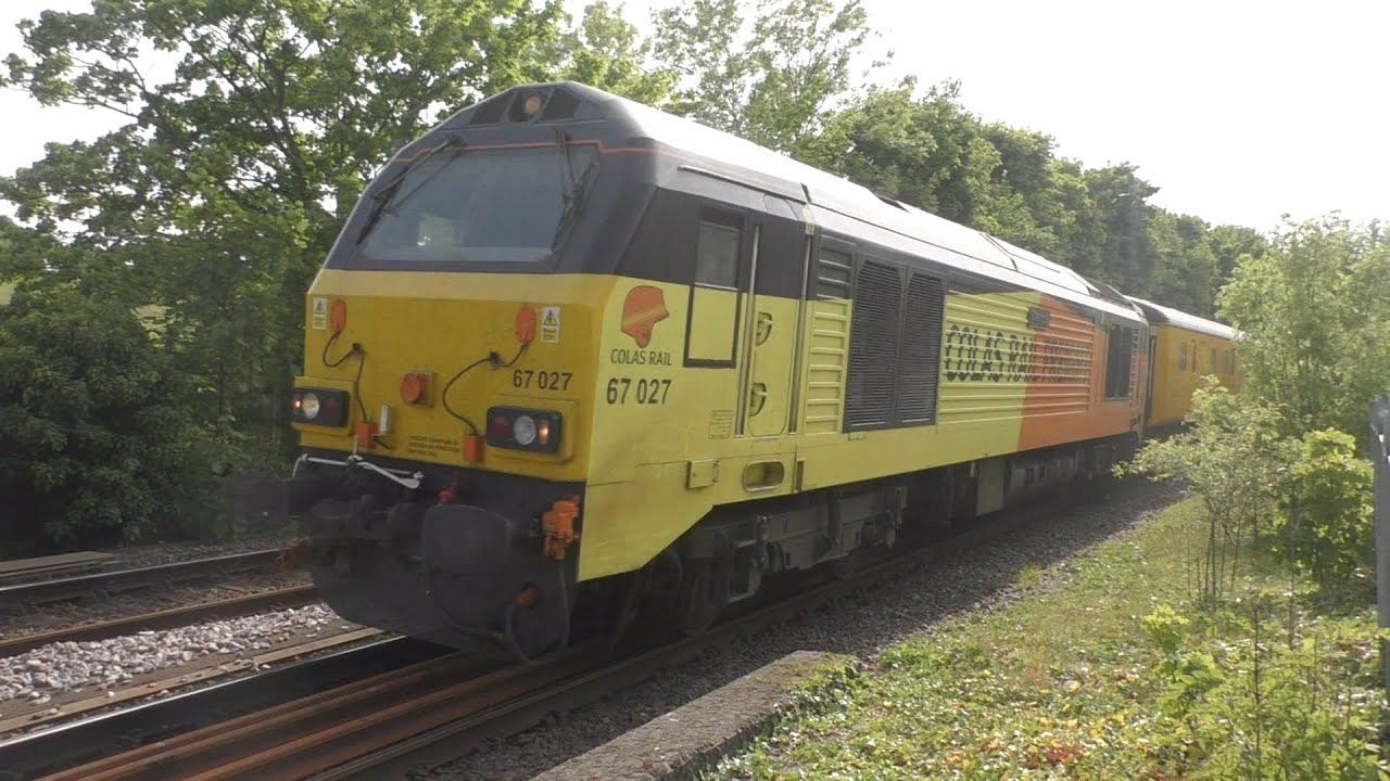 Colas 67027 + 67023 Through Conwy 21/05/2020 - YouTube
