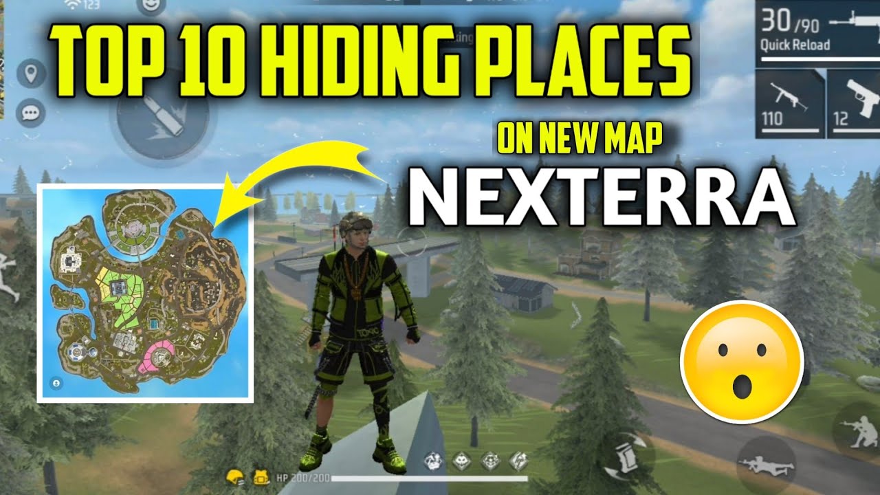 NEXTERRA - TOP TEN HIDING PLACES ON NEW MAP : GARENA FREE FIRE MAX ...