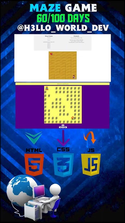 MAZE GAME USING HTML, CSS, JS | Days :- 60 | 100 days project challange. #css #java #html #code ...