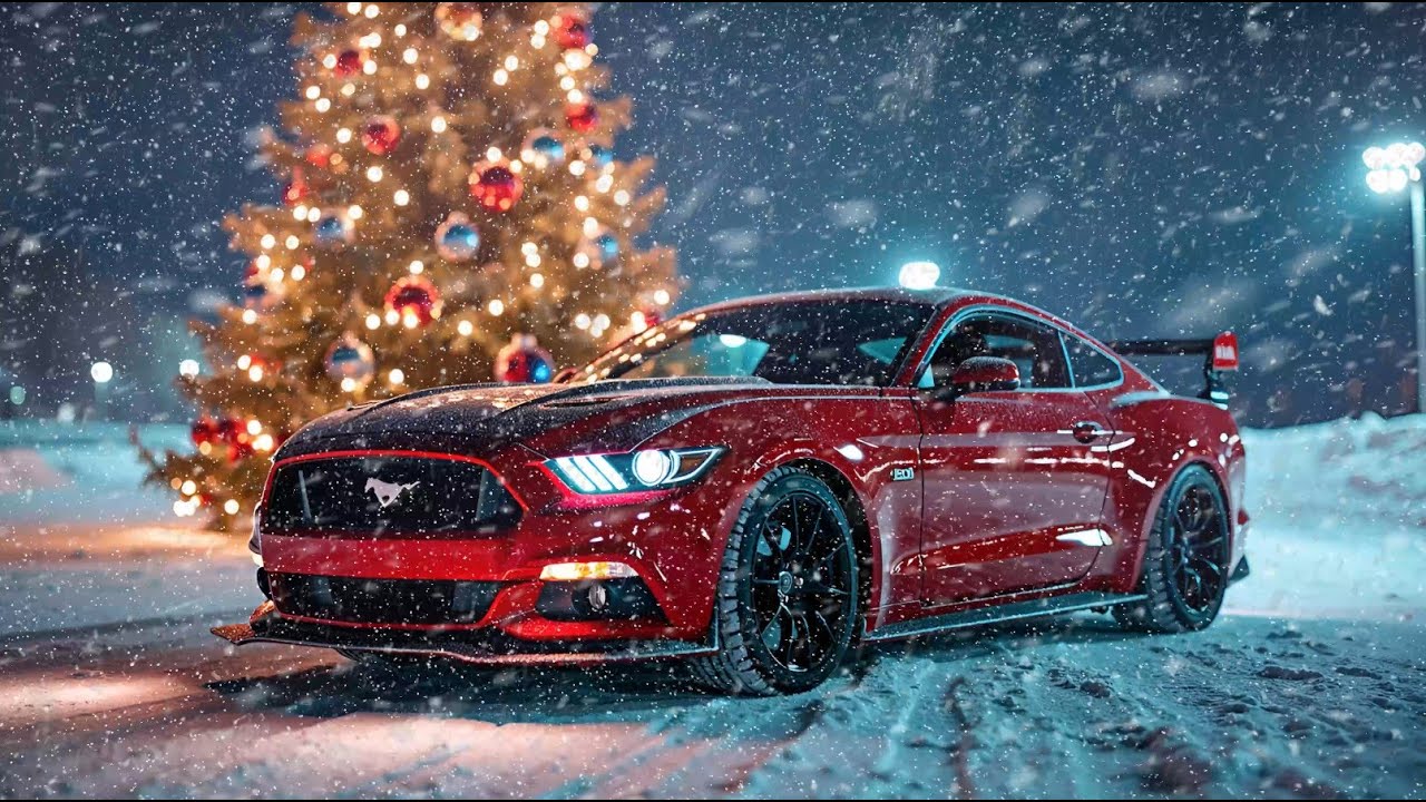 4k 60FPS I A Mustang Christmas: Cozy Nights & Snowy Roads - YouTube