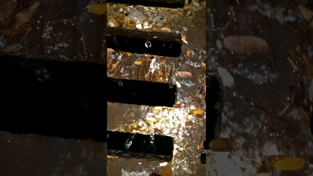 Sewer drain looks cool at night - YouTube