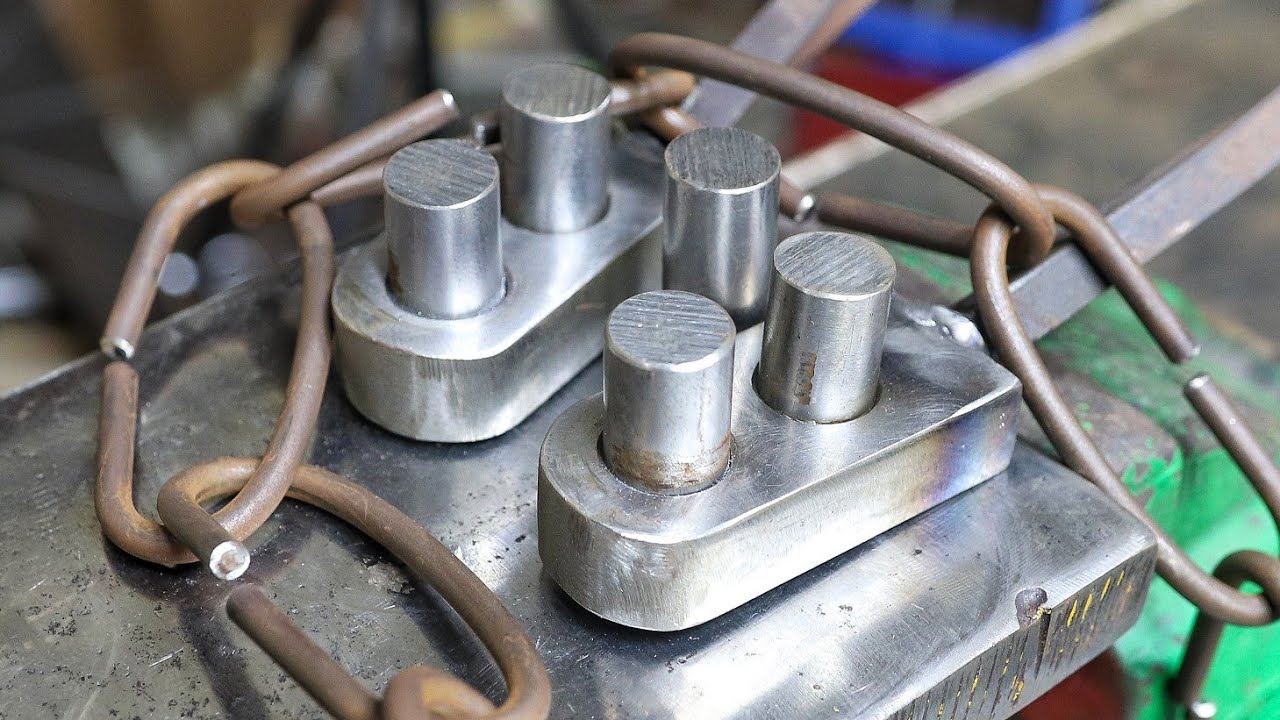 HOW TO MAKE METAL CHAIN MAKING MACHINE DIY - YouTube