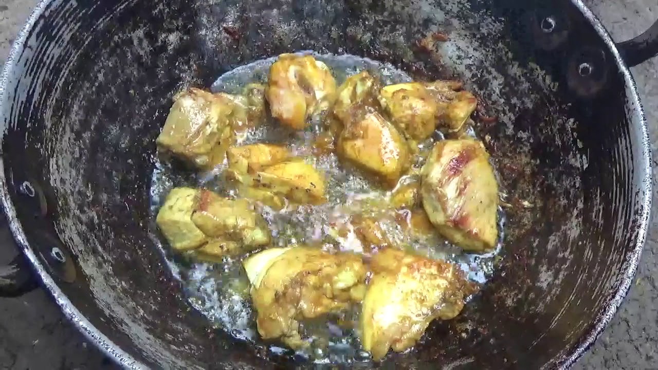 Bangladesh village cooking Chicken curry and rice Authentic Deshi Murgi ...