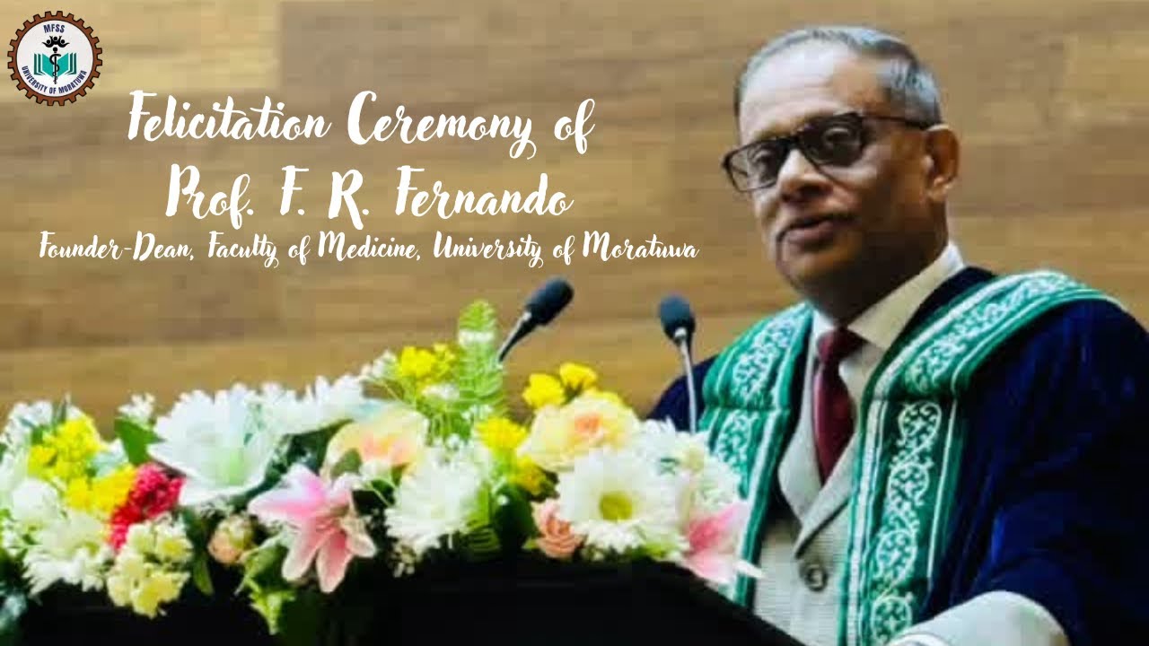 Felicitation Ceremony of Prof. F. R. Fernando - YouTube