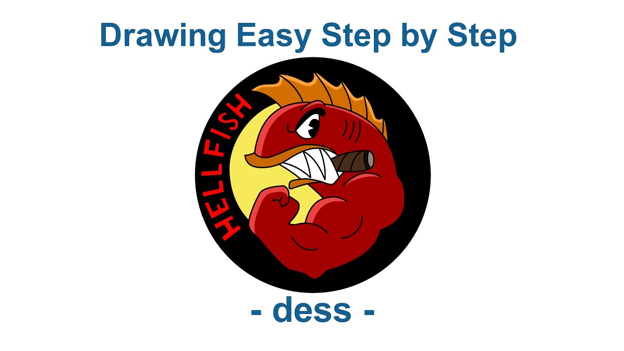 How to draw the Hellfish Logo (The Simpsons / Los Simpsons) - Drawing ...