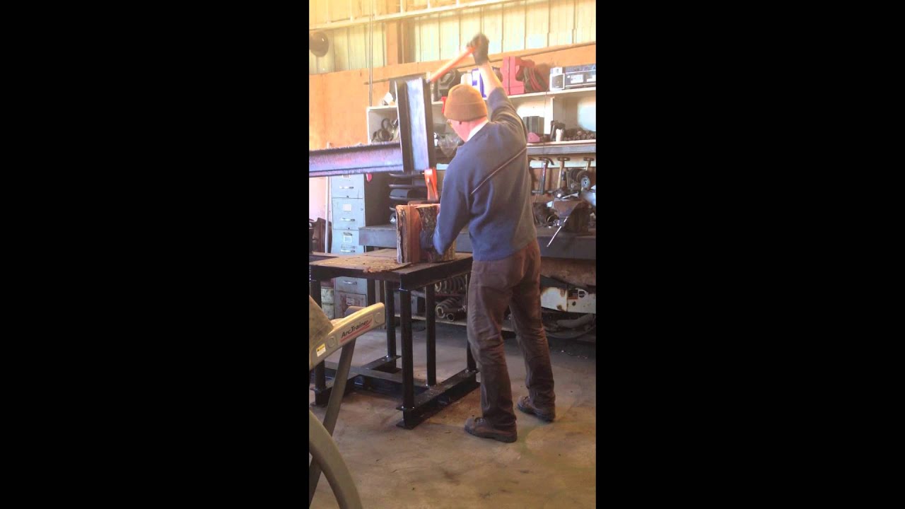 Hand Powered Wood Splitter - YouTube