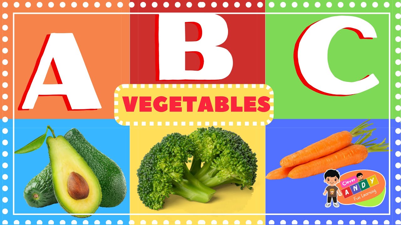 Learn ABC vegetable names for kids | Learn Vegetable names in English ...