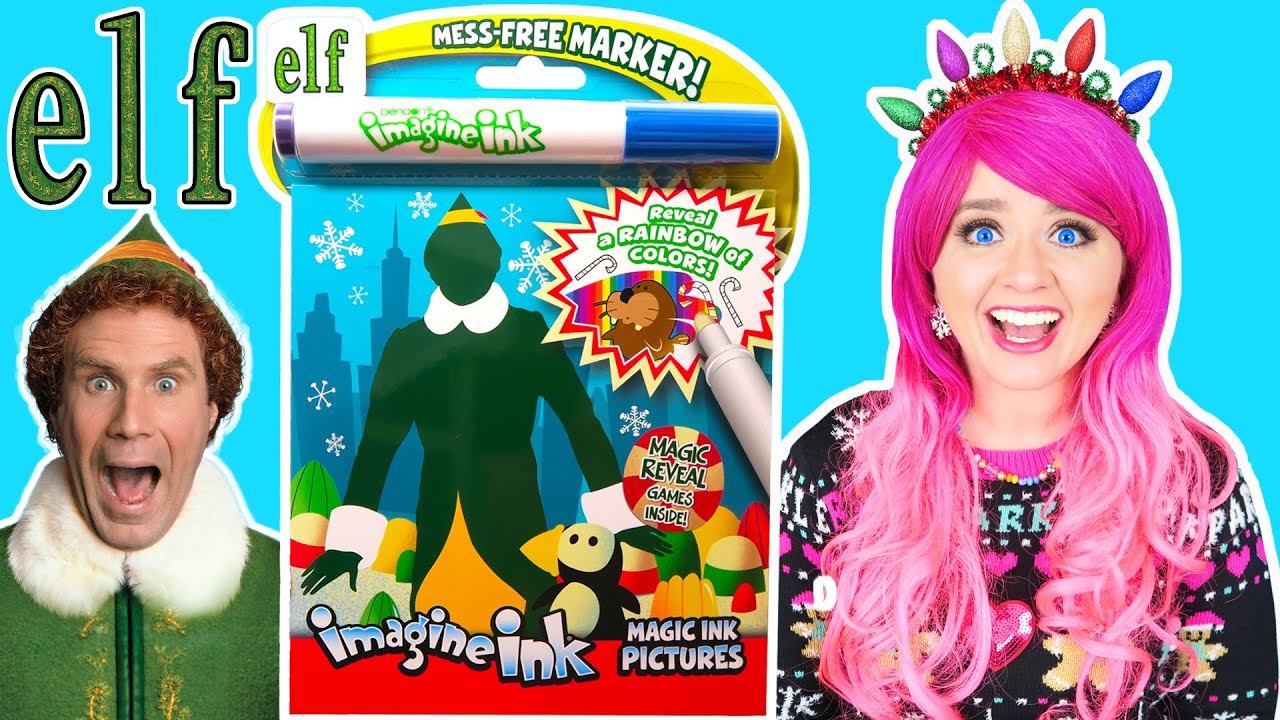 Coloring Buddy The Elf Imagine Ink Coloring Book | Christmas Magic Ink ...