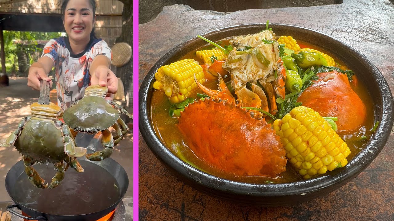 Yummy Mud crabs cooking by Mommy Sreypov - Country chefs - YouTube
