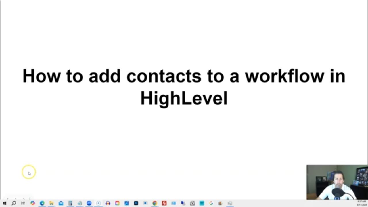 How to add contacts to workflow in HighLevel - YouTube