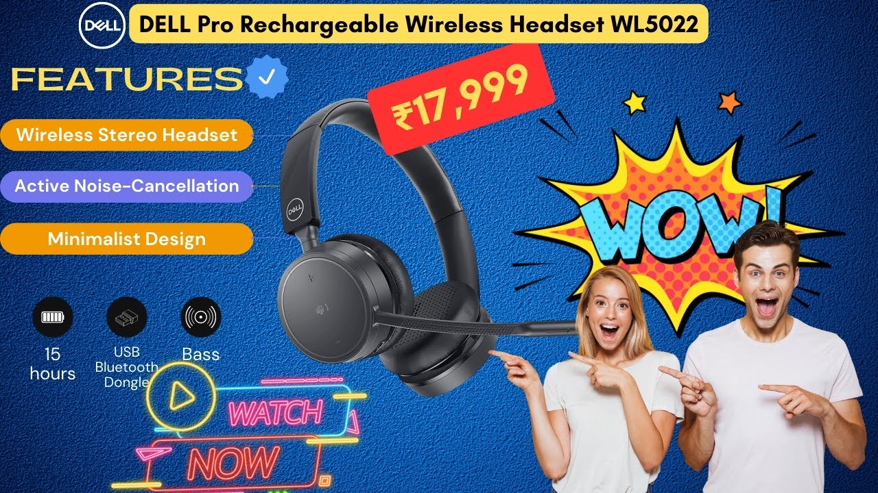 Unboxing of Dell Pro Rechargeable Wireless Headset WL5022 || Headphone ...