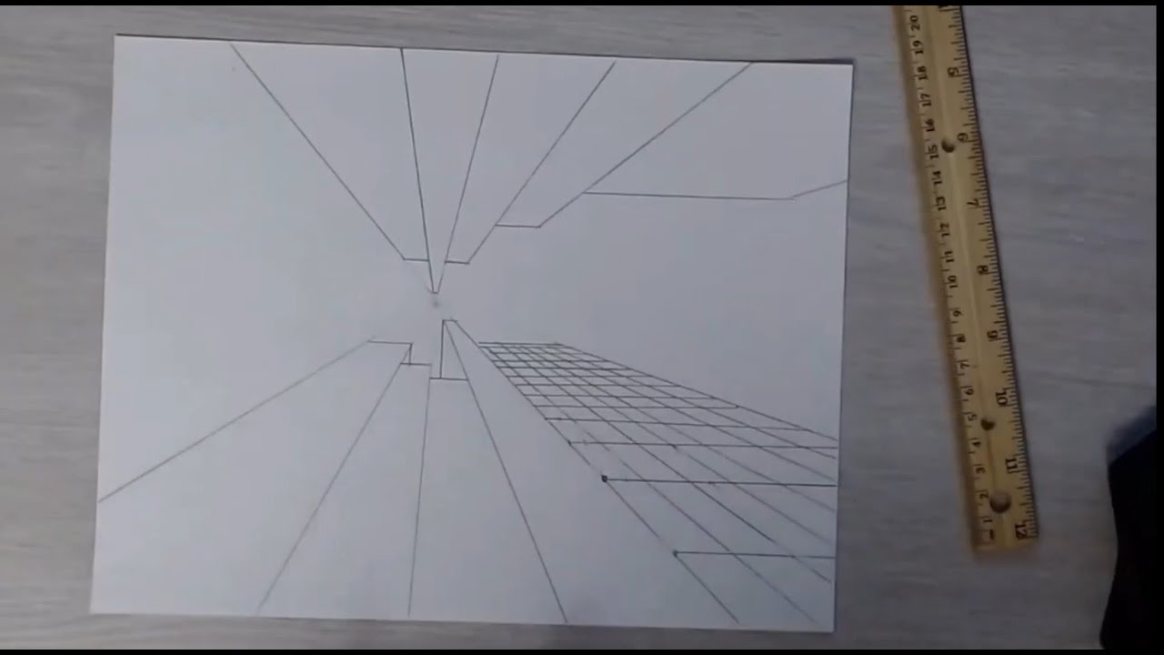 Easy One Point Perspective City Scape! Simple art lesson on perspective ...