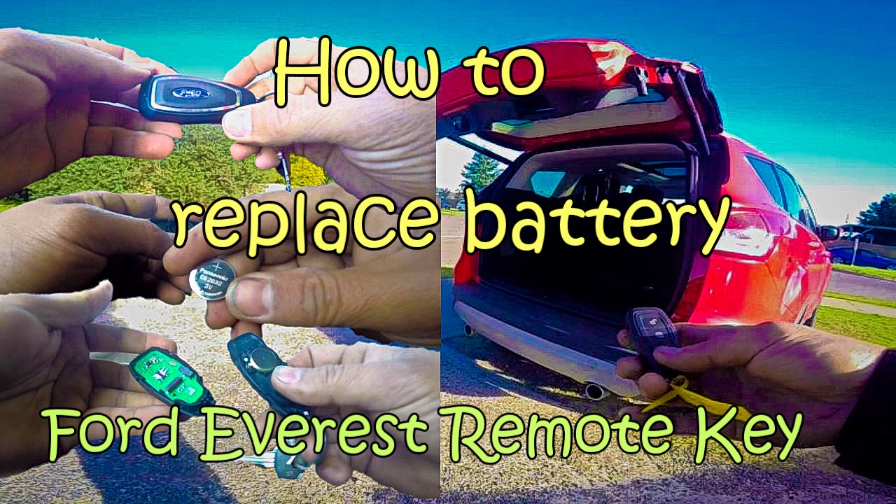 How to replace battery of Ford Everest Key Remote - YouTube