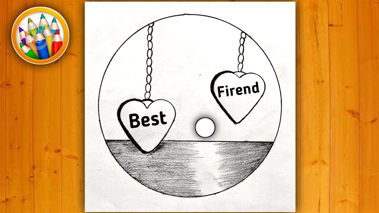 BFF Drawings Easy Step by step drawing | Circle Drawing Best Friends ...
