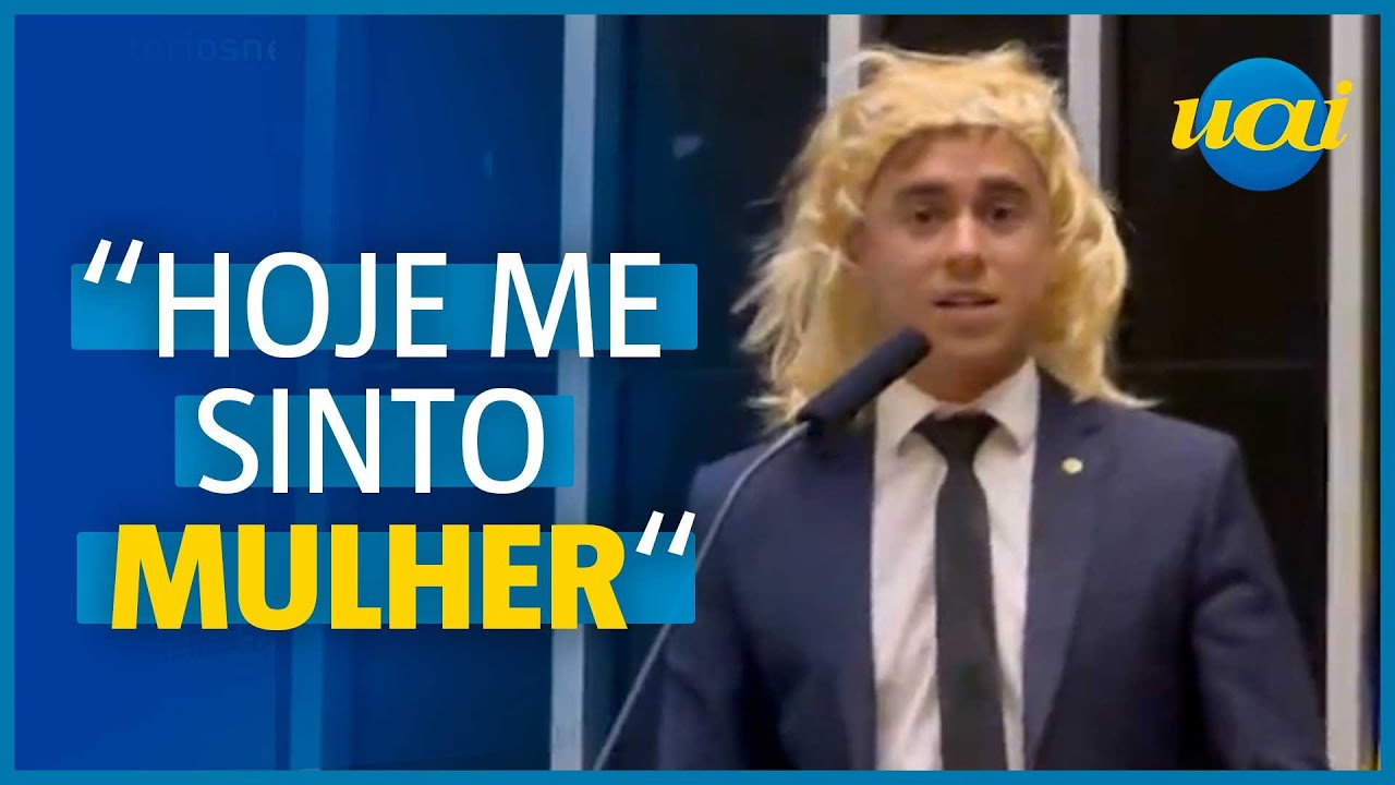 Nikolas usa peruca e faz discurso transfóbico na Câmara - YouTube