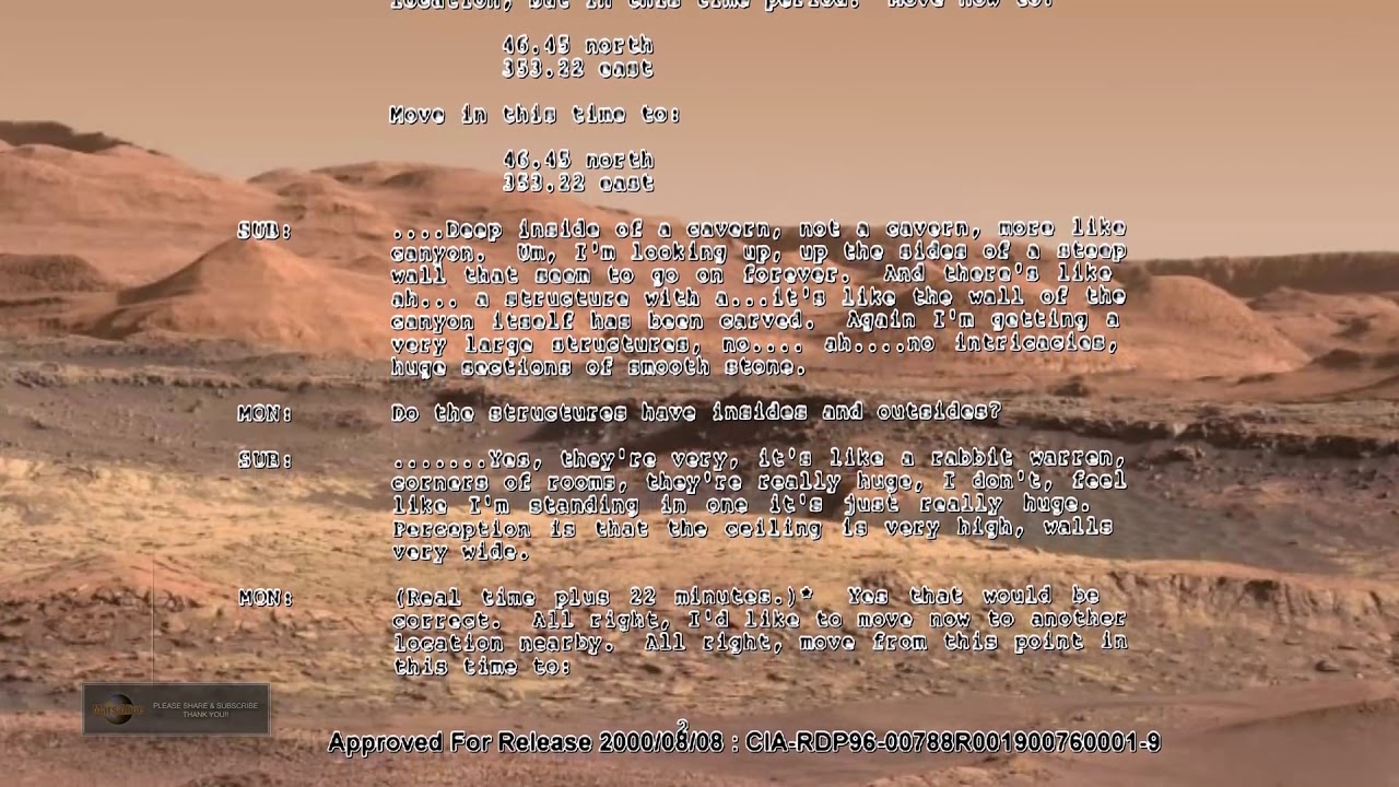 Released CIA Documents Remote Viewing Life on Mars - YouTube