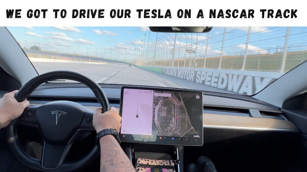 We Got To Drive Our Tesla On A Nascar Track - YouTube