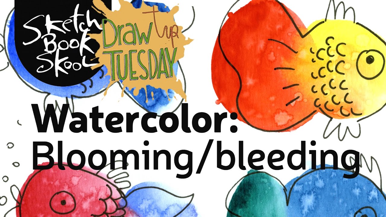 Watercolor - Blooming and Bleeding - YouTube
