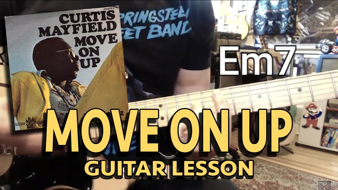 MOVE ON UP - CURTIS MAYFIELD GUITAR LESSON - YouTube