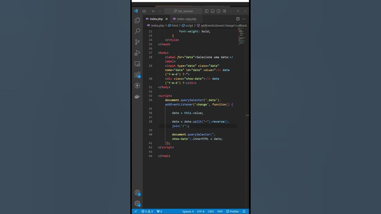 Formatando Datas com JavaScript em 1 Minuto! #shorts #php #desenvolvimentoweb #code - YouTube