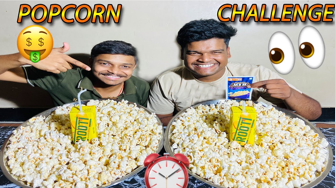 Butter popcorn eating challenge ll 🥵#challenge #food - YouTube