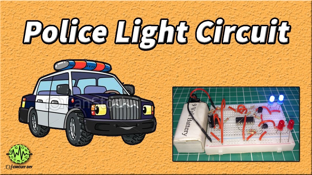 Police Light Circuit | Police Light Circuit using 555 Timer | CD4017 ...